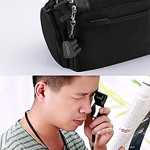 Jiusion Portable Lighted LED Illuminated Jewelry Magnifier 30X 60X Wearable Handheld Dual Lens Eye Loupe Magnifying Glasses Micro Microscope with Keychain and Lanyard