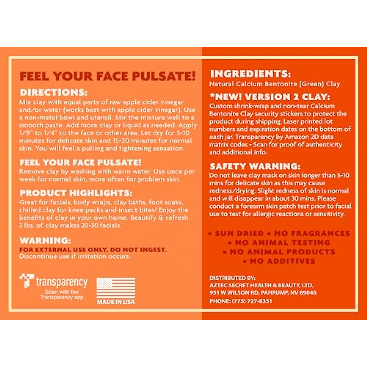 Aztec Secret – Indian Healing Clay 1 lb – Deep Pore Cleansing Facial & Body Mask – The Original 100% Natural Calcium Bentonite Clay – New Version 2