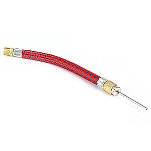 Dilwe Pump Needle Inflator Adapter Kit, 7 Pcs Air Needle Ball Inflatable Pump with Flexible Air Hose for Football Basketball Bike Tyre