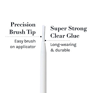 AOA Studio Eyelash Lash Glue Enhancers 4pcs Strip Lash Adhesive Strong Hold Water Proof Formula No Irritation Latex Free Long Lasing Quick Dry Eyelash adhesive 0.17oz Each (4 Pack) (Clear)