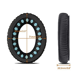 SoloWIT Protein Leather Earpads Cushions for Bose Headphones, Replacement Ear Pads for Bose QuietComfort 15 QC15 QC25 QC2 QC35/Ae2 Ae2i Ae2w/SoundTrue & SoundLink Around-Ear Series - Full Black