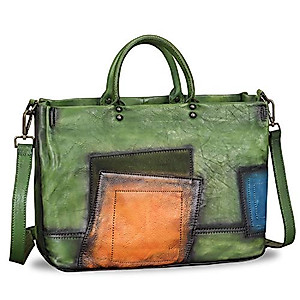 Genuine Leather Handbag for Women Vintage Handmade Top Handle Bag Crossbody Satchel Purse Tote