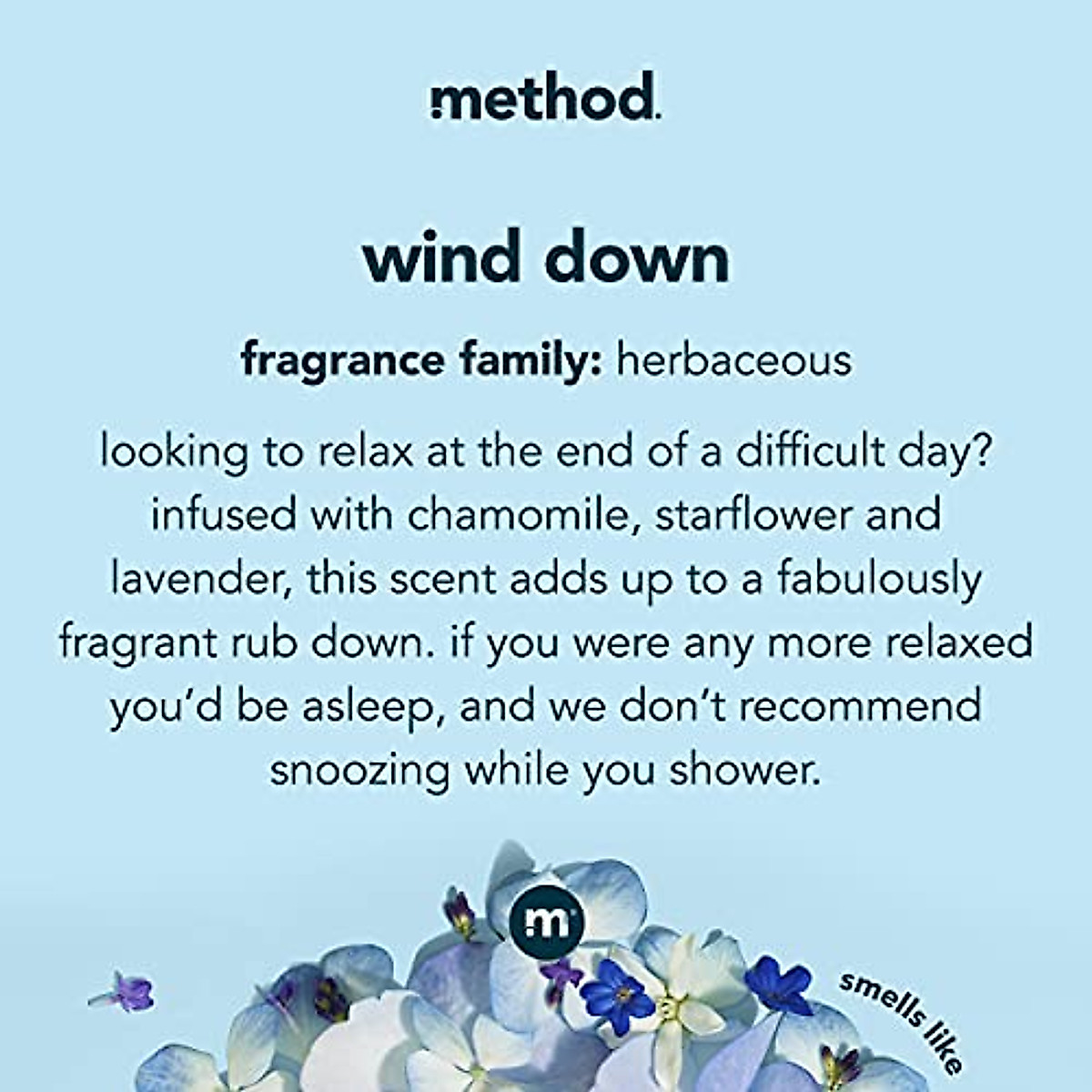 Method Moisturizing,Softening Body Wash, Wind Down, Paraben and Phthalate Free, 18 oz (Pack of 1)