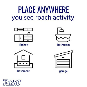TERRO T502 Ready-to-Use Indoor Roach Bait Roach Gel Killer - Kills German, American, and Oriental Roaches – 3 oz