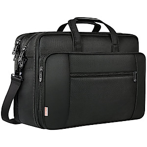 17 Inch Laptop Bag, Large Business Briefcase for Men Women, Taygeer Travel Laptop Case Shoulder Bag, Waterproof Expandable Computer Messenger Bag, Durable Carrying Case Fits 17 in Laptop and Notebook