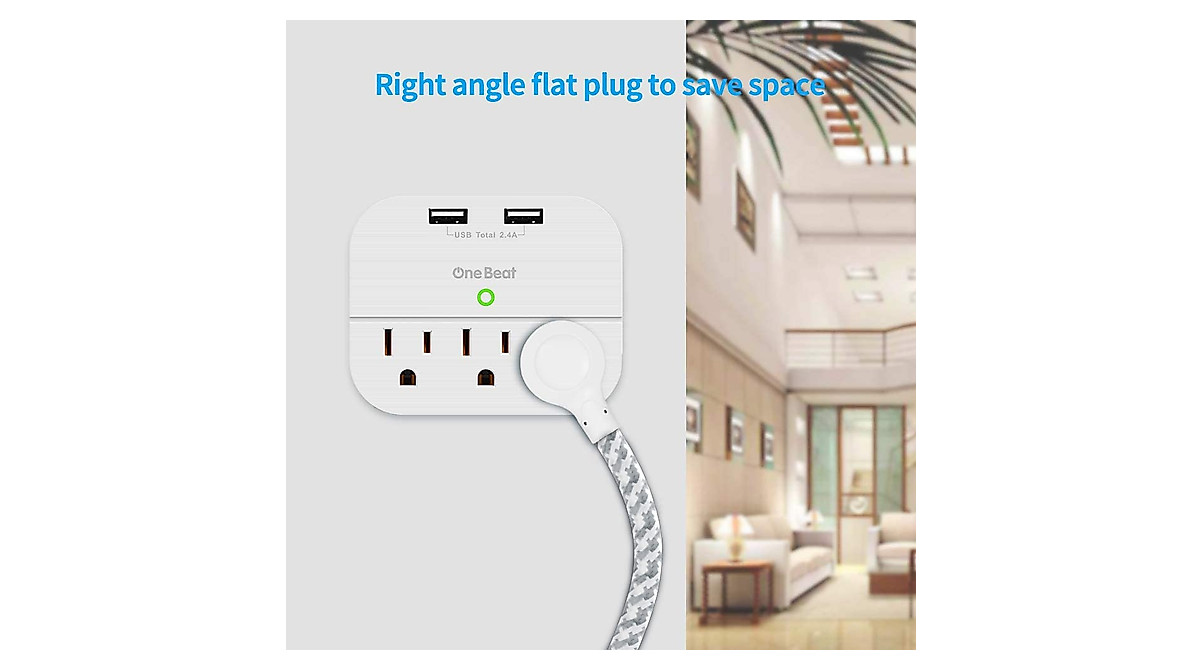 2 Pack Power Strip for Cruise & Travel - Charge 7 Devices
