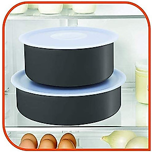 T-fal C921S2 Initiatives Nonstick Ceramic Coating PTFE PFOA and Cadmium Free Scratch Resistant Dishwasher Safe Oven Safe 8 and 10-Inch Fry Pan Cookware Set, 2-Piece, Black