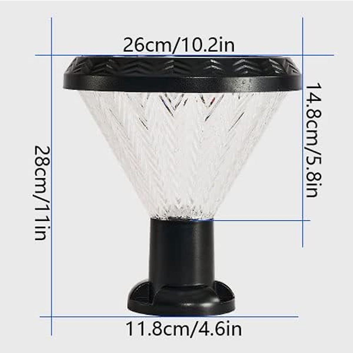 MODEBHD Nordic Entry Front Door Pillar Lamp, Creative Yard Landscape Column Light, Personality Entryway Solar Light, Decoration Pathway Post Light, RGB Outdoor Lighting