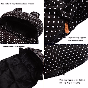 YOURCARE Stroller Footmuff Universal Baby Stroller Bunting Bags, Winter Thicken Warm Pram Footmuffs, Weatherproof Baby Sleeping Bag for Strollers, Pushchairs, Prams, Car Seat, 0-2 Years (Brown)