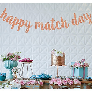Happy Match Day Banner, 2024 Match Day Party Decorations, Doctor Matche Day Bunting Banner, Medical School Graduation Supply Rose Gold Glitter