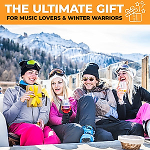 Foxelli Bluetooth Beanie – Wireless Beanie Hat with Headphones for Men & Women Black