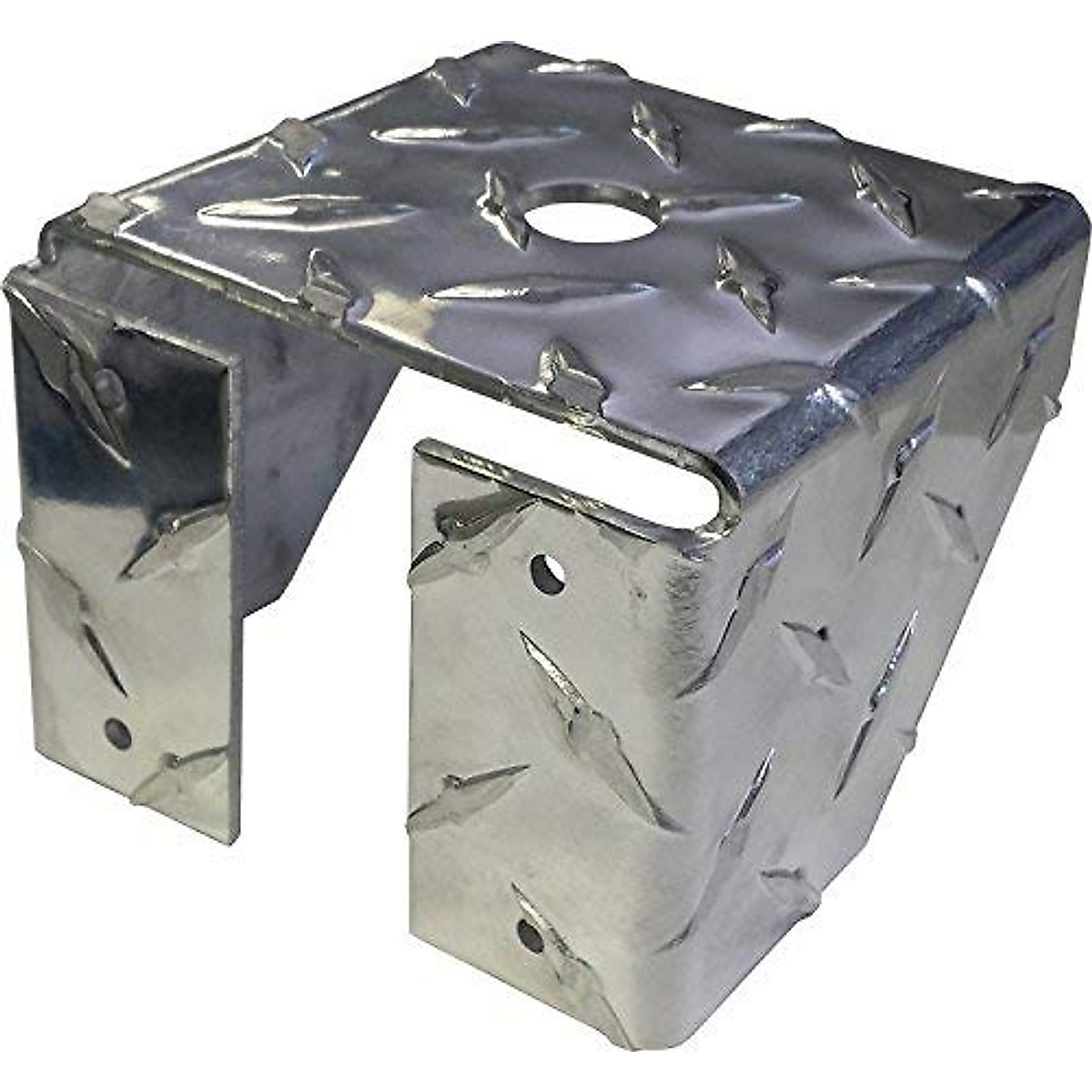 Pro Trucker Diamond Plate 1/2 Inch Hole Pickup Truck Box Mount for CB Radio Antenna