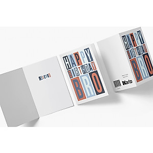 Karto Sweet and Funny Birthday Card for Brother, Large 5.5 x 8.5 Greeting Card, Brother Birthday Card from Sister