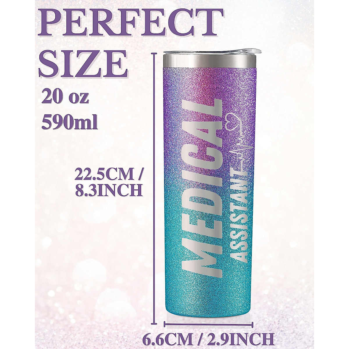 Onebttl Medical Assistant Gifts for Wowen, Gifts for Medical Assistant on Medical Assistant Week, Birthday and Christmas, 20oz Insulated Stainless Steel Tumbler - Medical Assistant