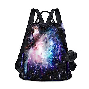 ALAZA Deep Space Nebula Star Women Backpack Anti Theft Back Pack Shoulder Fashion Bag Purse