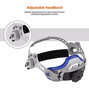 DEKOPRO Solar Powered Welding Helmet Auto Darkening Professional Hood with Wide Lens Adjustable Shade