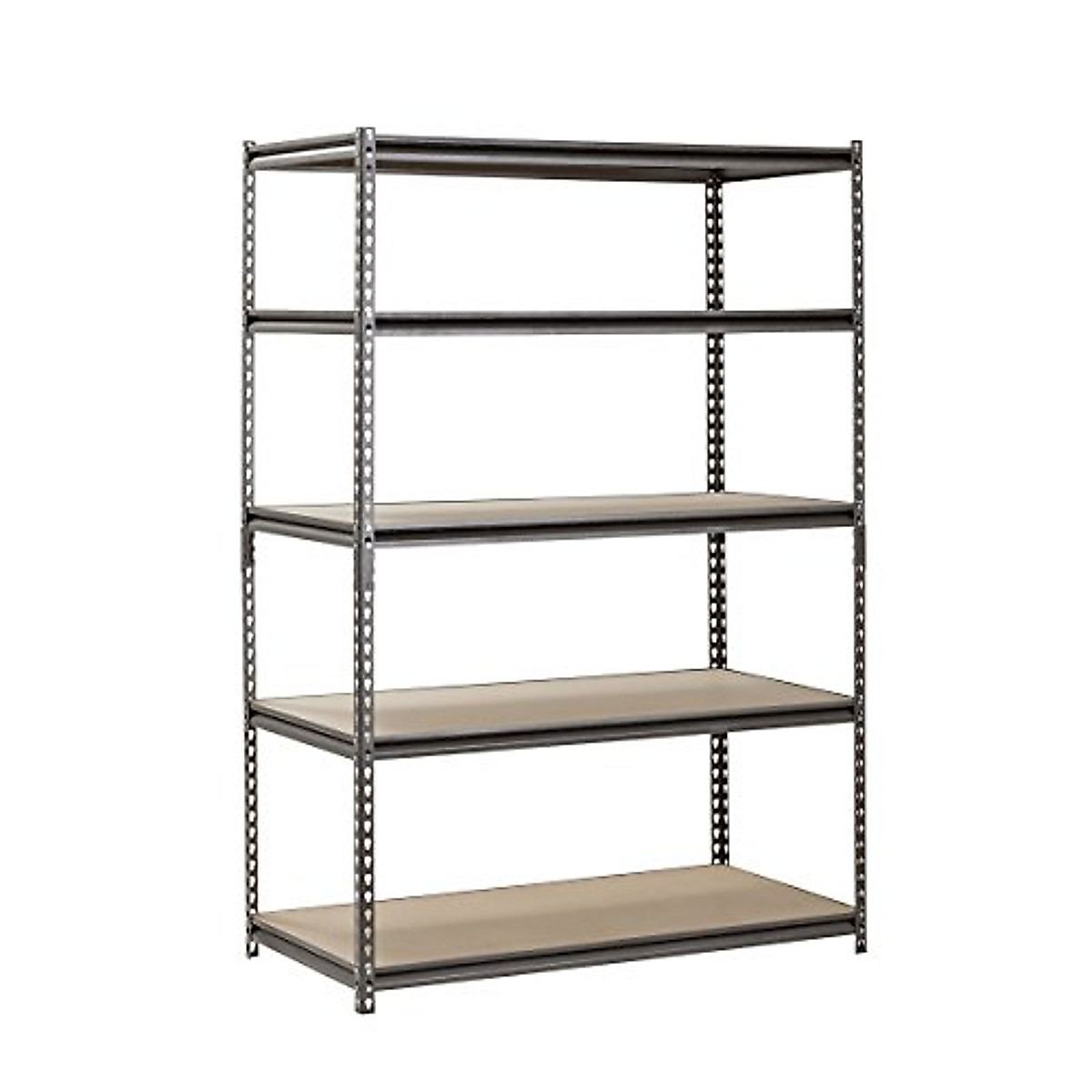 Muscle Rack UR482472PB5PAZ-SV Silver Vein Steel Storage Rack, 5 Adjustable Shelves, 4000 lb. Capacity, 72" Height x 48" Width x 24" Depth