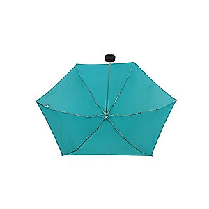 SMATI Mini compact folding umbrella - Pocket size 18cm, windproof, 200g ultra light, manual, travel umbrella, mixed umbrella, TURQUOISE color