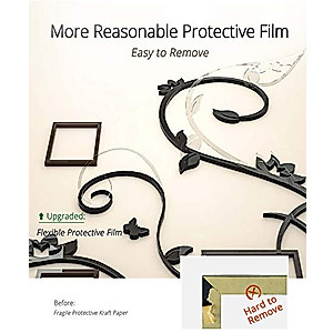 DecorSmart Antlers Family Tree Wall Decor for Living Room, 3D Removable Picture Frame Collage DIY Acrylic Stickers with Deer Head and Quote Family Like Branches on a Tree