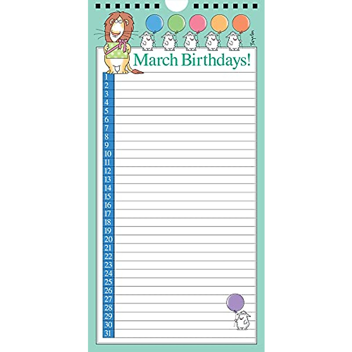 Mom's Birthday Calendar (revised edition)