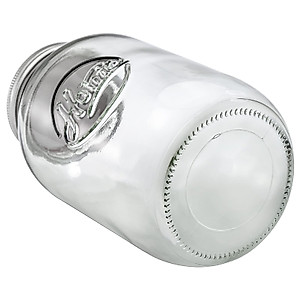 Peohud 3 Pack 64oz Large Mason Jars, Wide Mouth Mason Jars with Airtight Lids and Band, Half Gallon Clear Glass Canning Jars for Storing Jam, Honey, Fermenting, Pickling