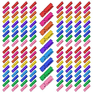 MANCHAP 200 Pack Mini Colored Wooden Clothespins, 1.37 Inch Small Rainbow Clothes Pins Wooden Clothes Pegs, Wood Clothing Pins Wooden Clips for Clothes, Photos, Crafts Display