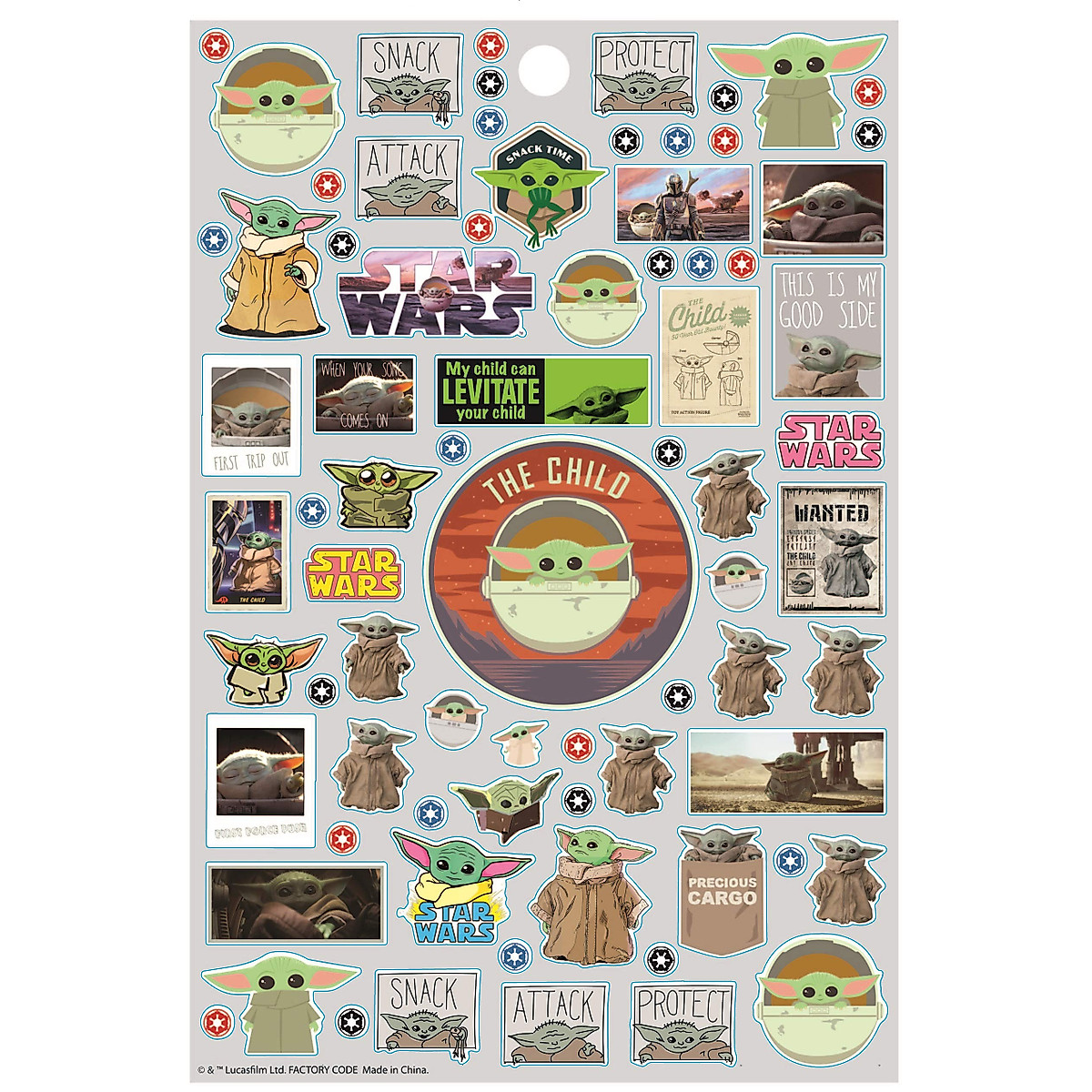 Baby Yoda Star Wars The Mandalorian Sticker Book Pack - Over 300 Stickers