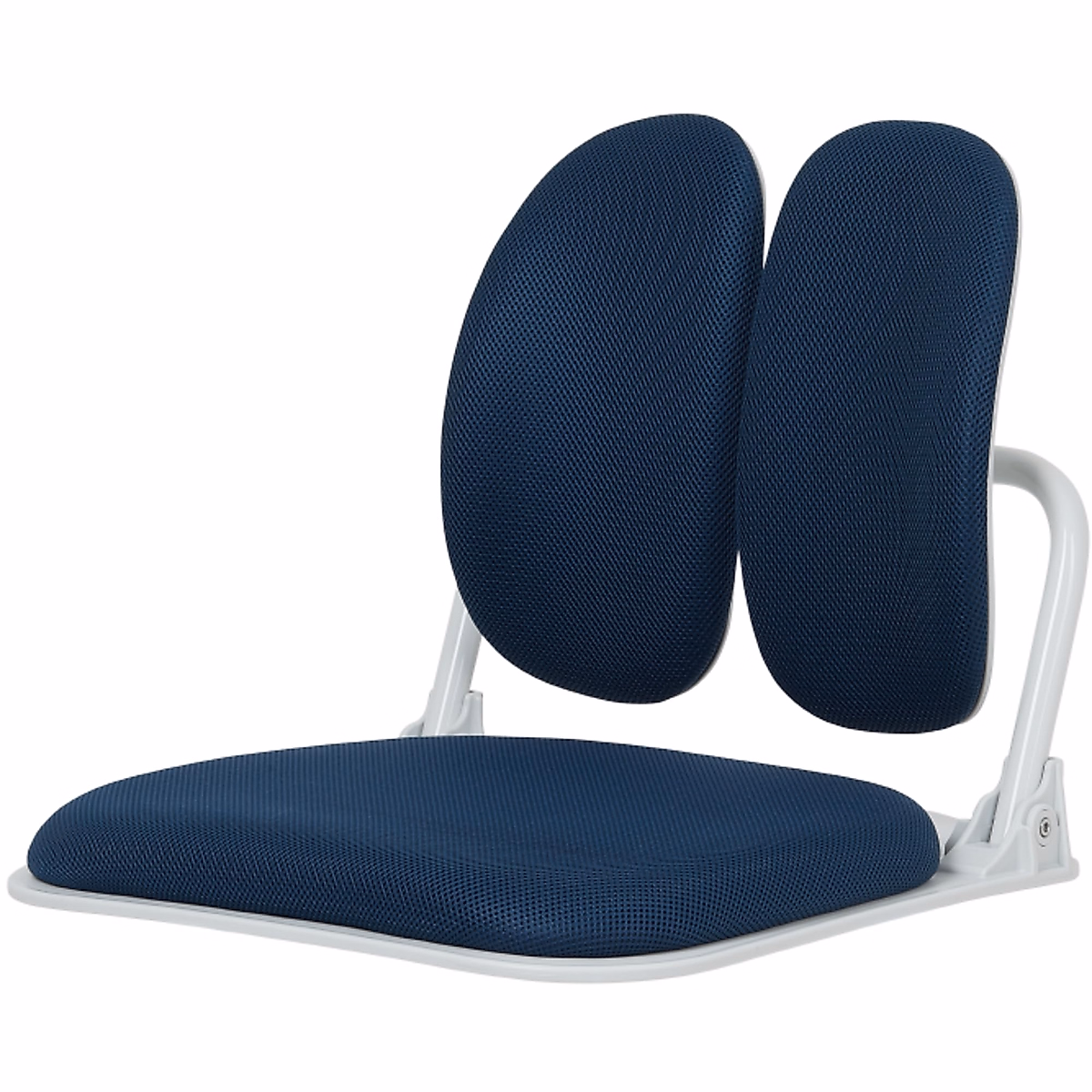 Duorest 【Dual-Backrests】 Ergonomic Floor Chair with Back Support - Meditation Chair, Floor gaming chair, reading chair, Floor Chairs for Adults, Foldable chair (Blue)