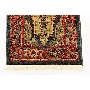 Unique Loom Sahand Collection Area Rug - Arsaces (2' 2" x 3' 1" Rectangle, Navy Blue/ Gray)