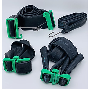 IT Clips: Make your own adjustable bungee cord and tie down straps using flat inner bicycle tubes (Road Bike and Mountain Bike size) (Green Mountain Bike Size)
