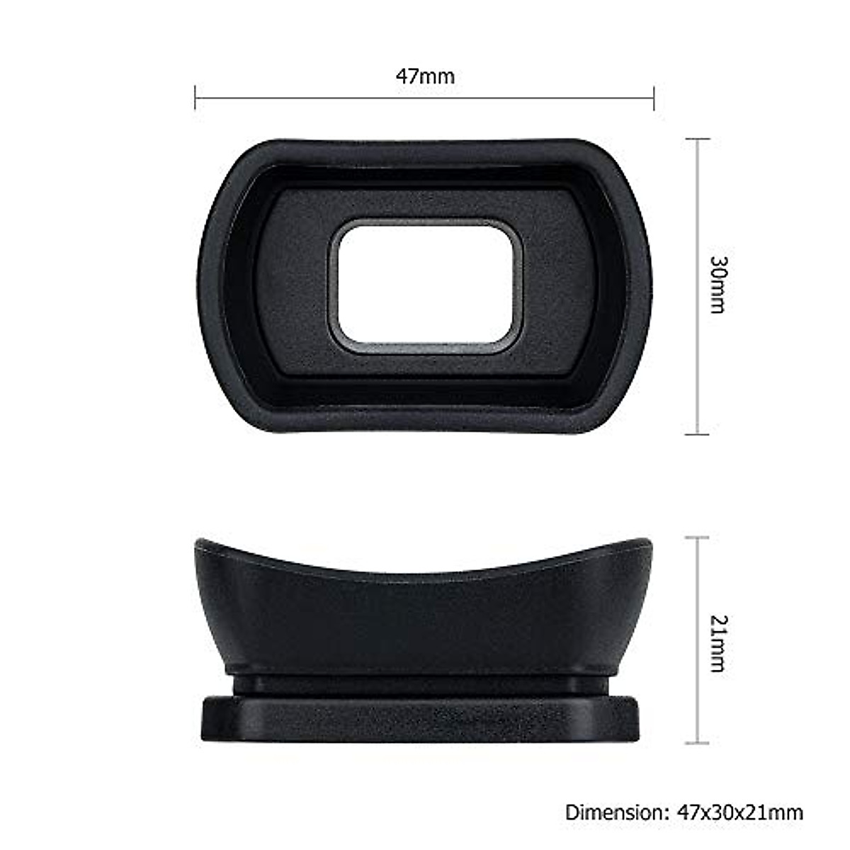 Kiwifotos Long Soft Viewfinder Eyecup Eyepiece for Nikon D750 D780 D610 D600 D7500 D7200 D7100 D7000 D5200 D5100 D5000 D3500 D3400 D3300 D3200 D3100 D3000 D300s and More