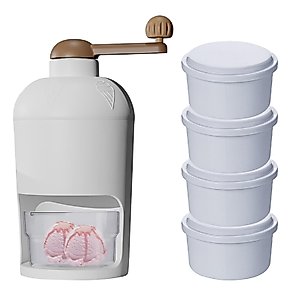 INLIMA Ice Slushie Maker Machine, Hand Crank Ice Shaver Machine, Shaved Ice Maker Machine, Shaved Ice Machine, Crushed Ice Machine for Snow Cones, Cocktails and Flavored Snacks