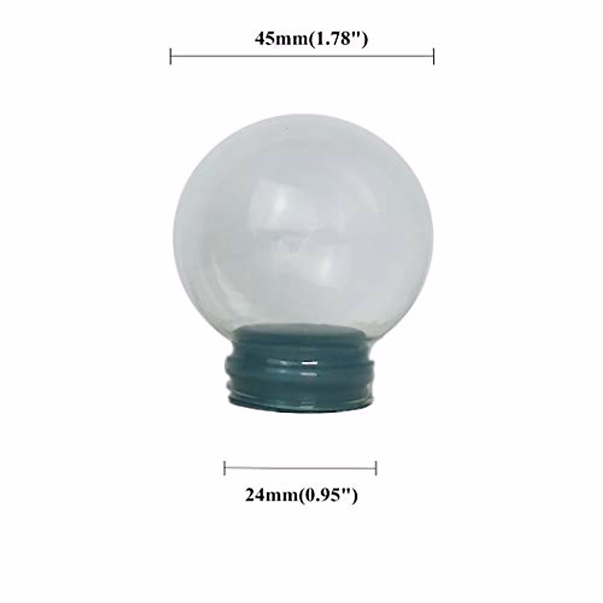 Youda Home Decoration DIY Empty Glass Snow Globe Water Snow Globe Accessories Snow Globe kit (D45mm)