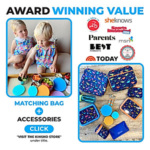 Dinosaur Stainless Steel Snack Containers for Kids Toddlers, Lunch Box Cups for Boys, Reusable Metal Holder Cup with No-Spill Silicone Lids, Food Storage for Daycare School Travel Snacks 3 pack Blue