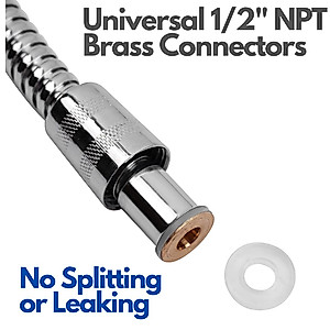 Shower Hose Extra Long Extension Attachment For Handheld Showerhead & Bidet - Flexible Replacement For Stainless Steel Metal Shower Cord - 2m 79inch