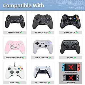 GeekShare Cute Animal Theme Playstation 4 Controller Thumb Grips, Thumbsticks Cover Set Compatible with Switch Pro Controller and PS4 PS5 Controller, 4 Pcs - Dog and Bear