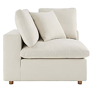 Modway Commix Modular Sofa, Loveseat sectional, Light Beige Fabric