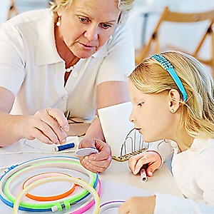 Similane 6 Pieces Embroidery Hoops, Plastic Circle Cross Stitch Hoop Ring 3.4 inch to 10.2 inch (Multicolor) for Embroidery and Cross Stitch