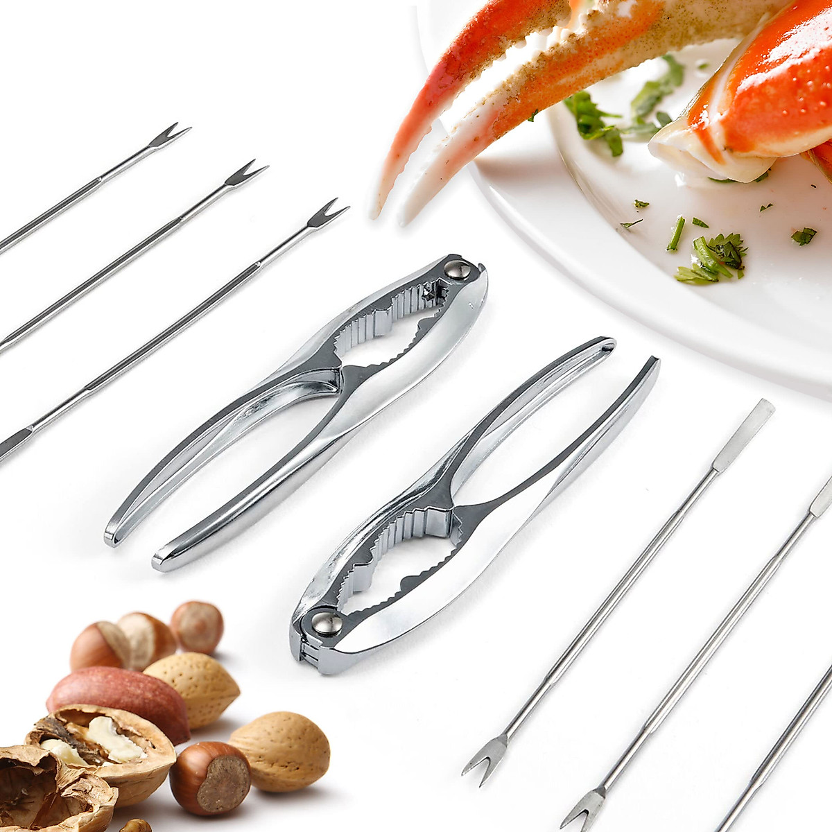 Amco Seafood Tool Set, 1 EA, Silver