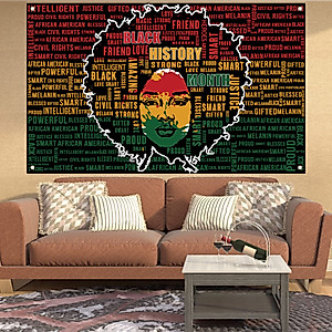 Black History Month Backdrop for Photography Black History Month Banner Pan African American Black History Month Decorations and Supplies for Party