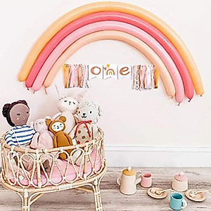 Bohemian Party Rainbow Birthday Banner -1st birthday high chair bunting decoration, silent and neutral modern girl, smash cake props, photographer photo props. (Bohemian Rainbow)