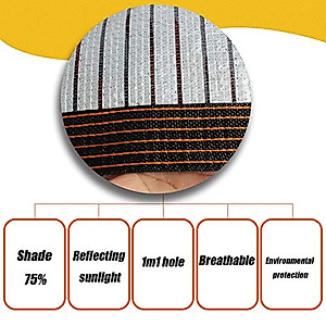 GZHENH- Shade Cloth Shading net，Fence Privacy Screen Succulents Aluminum Foil Insulation Balcony Outdoor Car Sun Net Sunscreen Anti-UV,Customizable (Color : Silver, Size : 1x5m)