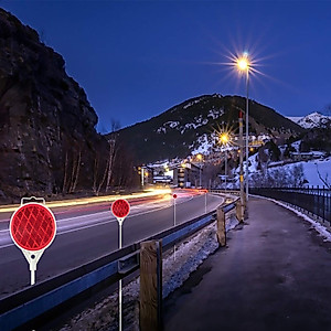 Reflective Driveway Markers,Snow Plow Markers,51 Inch Fiberglass Pole Double Sided Reflector for Driveway (Pack of 8)