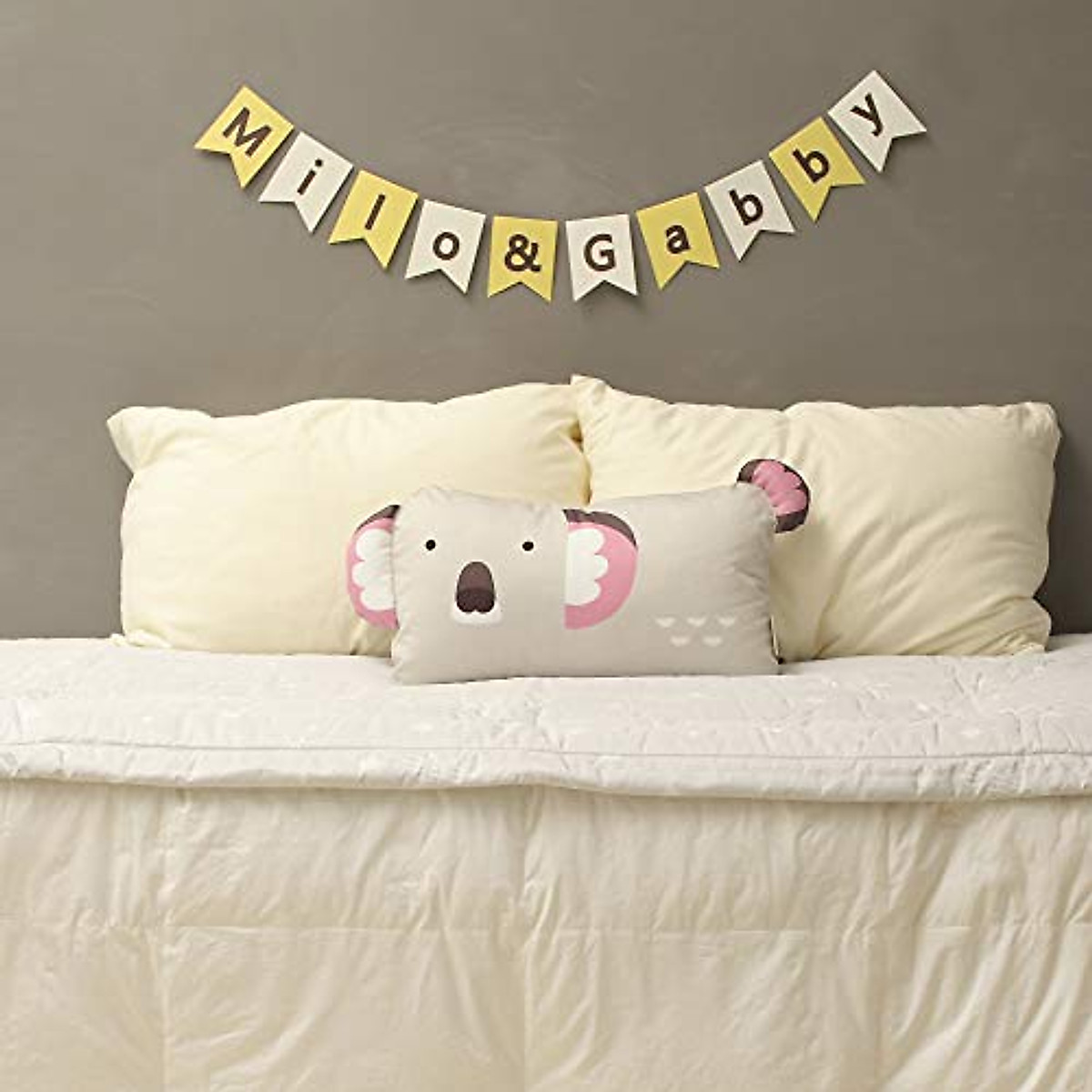 MILO & GABBY Original Animal 3D Toddler Pillowcase for Babies and Kids, 100% Cotton Olive The Koala