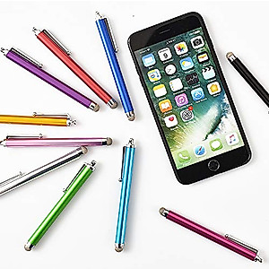 XMONKEY Stylus Pen, 20 Packs Stylus with Mesh Fiber Tip and Aluminum Body for Touch Screen, Compatible with iPad, iPhone, Smart Phone and Tablet with Capacitive Touch Screen