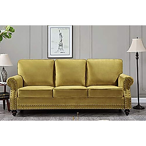 US Pride Furniture Daphne Traditional Chesterfield Velvet Club Sofa