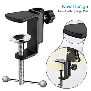 Boytone BT-29ST Adjustable Microphone Arm Suspension Boom Scissor Arm Stand, with 3/8" to 5/8" Screw Adapter, for Radio Broadcasting Studio, Voice-Over Sound Studio, Stages, and TV Stations