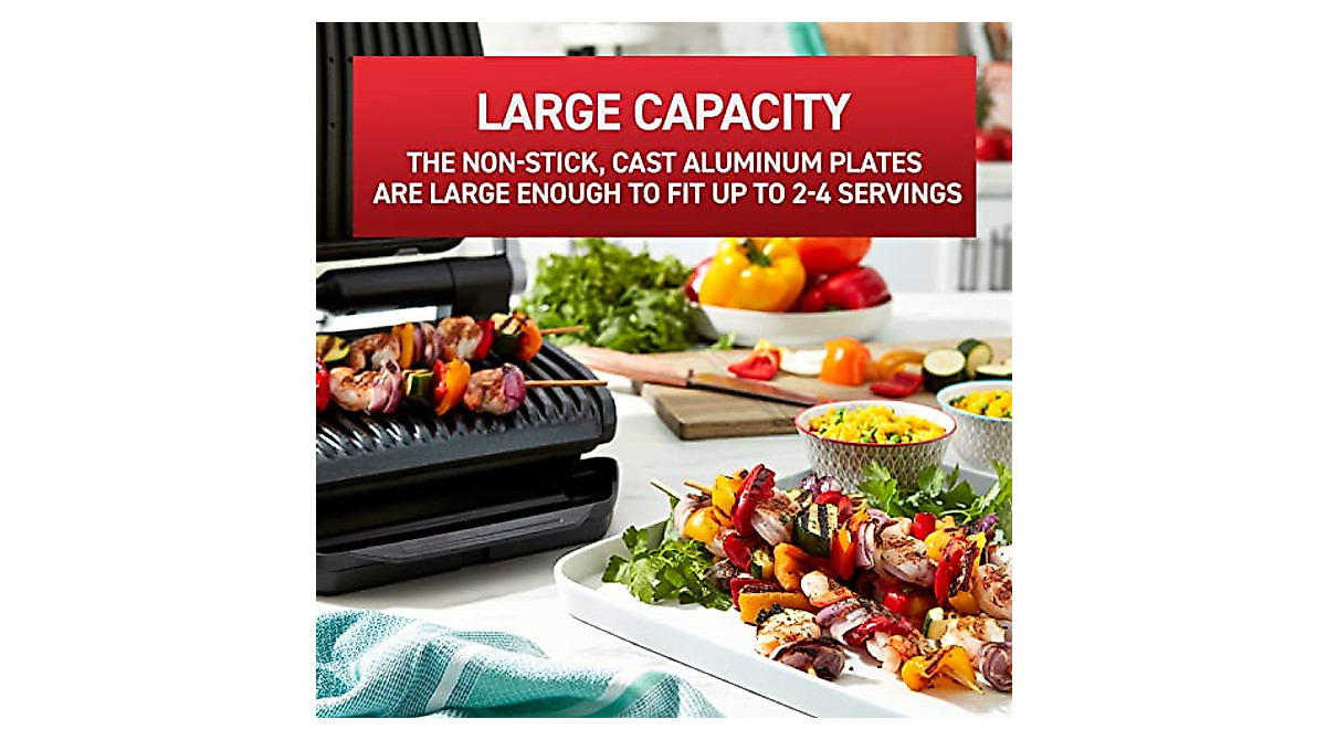 T-fal GC7 Opti-Grill Indoor Electric Grill with Sensor Cooking