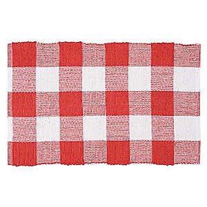 Buffalo Plaid Rugs for Living Room 24x36 inch-Orange White, Kitchen Rugs,Entry Way Rugs, Door Rugs, Area Rugs,Farmhouse Bath Room Rugs,Buffalo Check Rugs,Woven Rag Rugs,2x3 Rugs,Revirsible Rugs Cotton