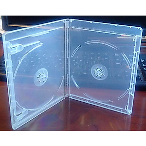 Viva Elite New 5 Clear Blu-Ray Double Case Box 12.5 mm Standard Size WITH Logo Hold 2 Discs